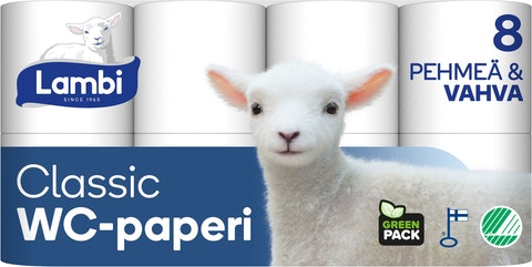 Lambi WC-paperi 8 rl valkoinen - Tavaratalo Mainio verkkokauppa