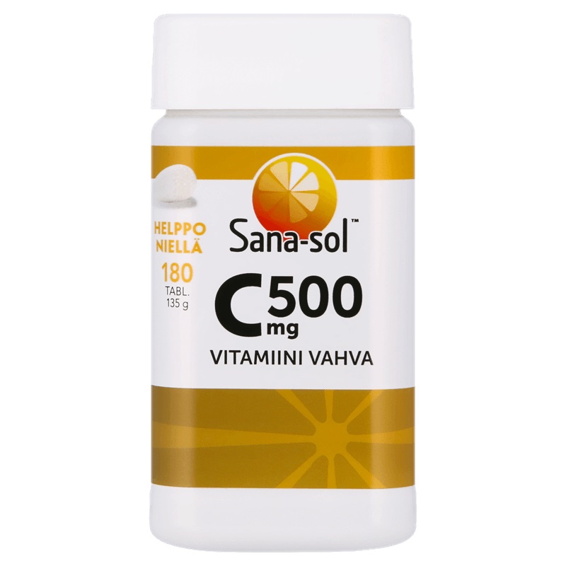 Sana-sol 180tabl C-vitamiini 500mg tabletti - Tavaratalo Mainio ...